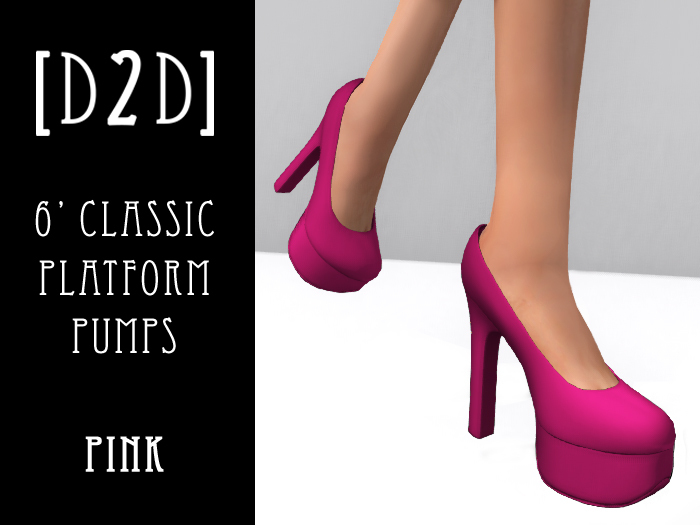 Second Life Marketplace - [D2D] 6' Classic Platform Pumps - Pink